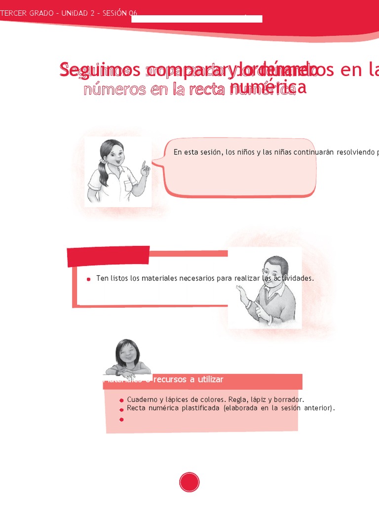 Seguimos Comparando y Ordenando Números en La Recta Numérica | PDF