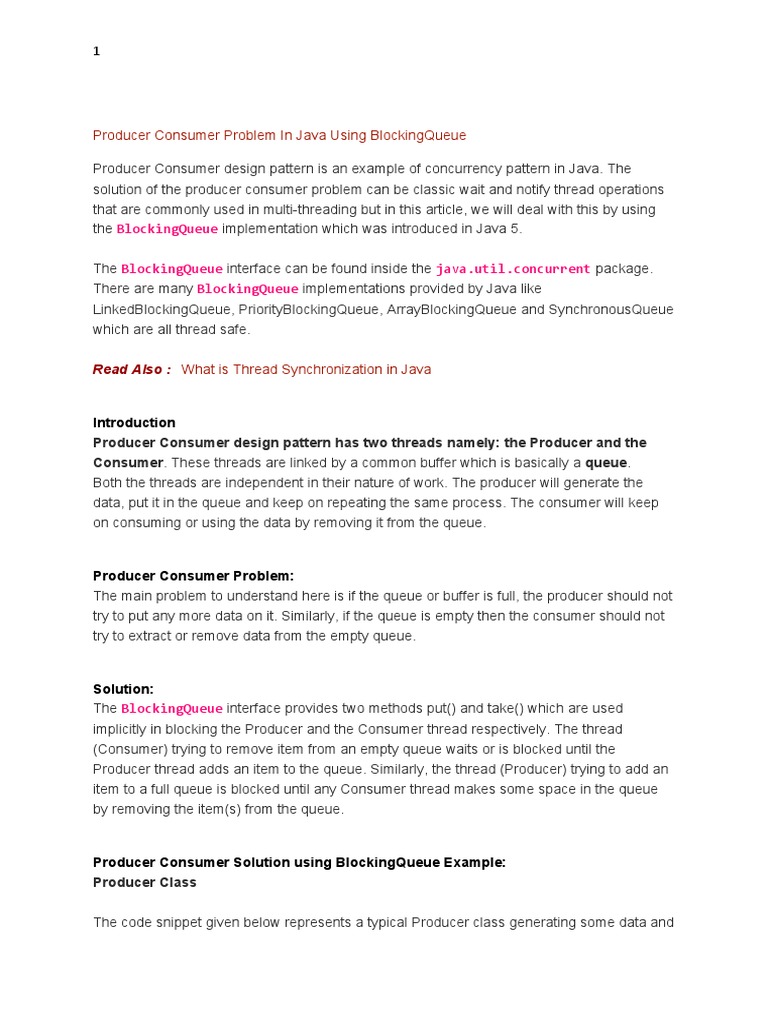 Producer Consumer Problem | PDF | Queue (Abstract Data Type ...