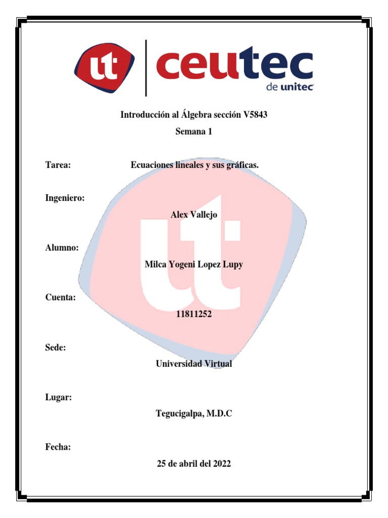 Semana 2 Ceutec/Unitec Introducción Algebra | PDF