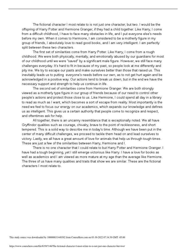 The Fictional Character I Most Relate To Is Not Just One Character But ...