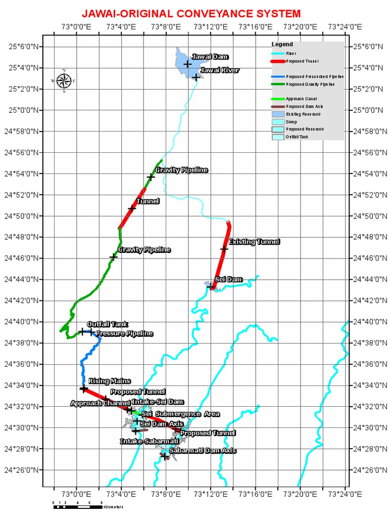 Jawai Original Proposal Map | PDF | Dam | Water And Politics