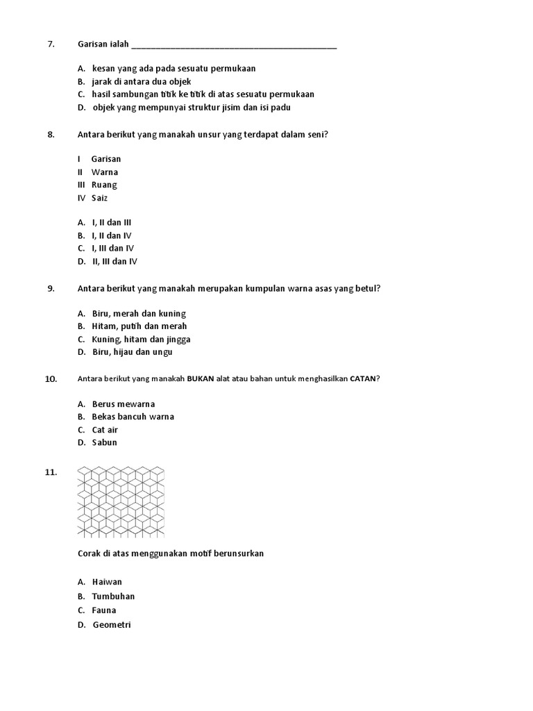 Soalan PSV Tahun 4 | PDF