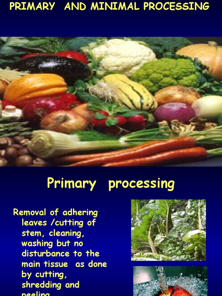 Minimal Processing | PDF | Vegetables | Shelf Life
