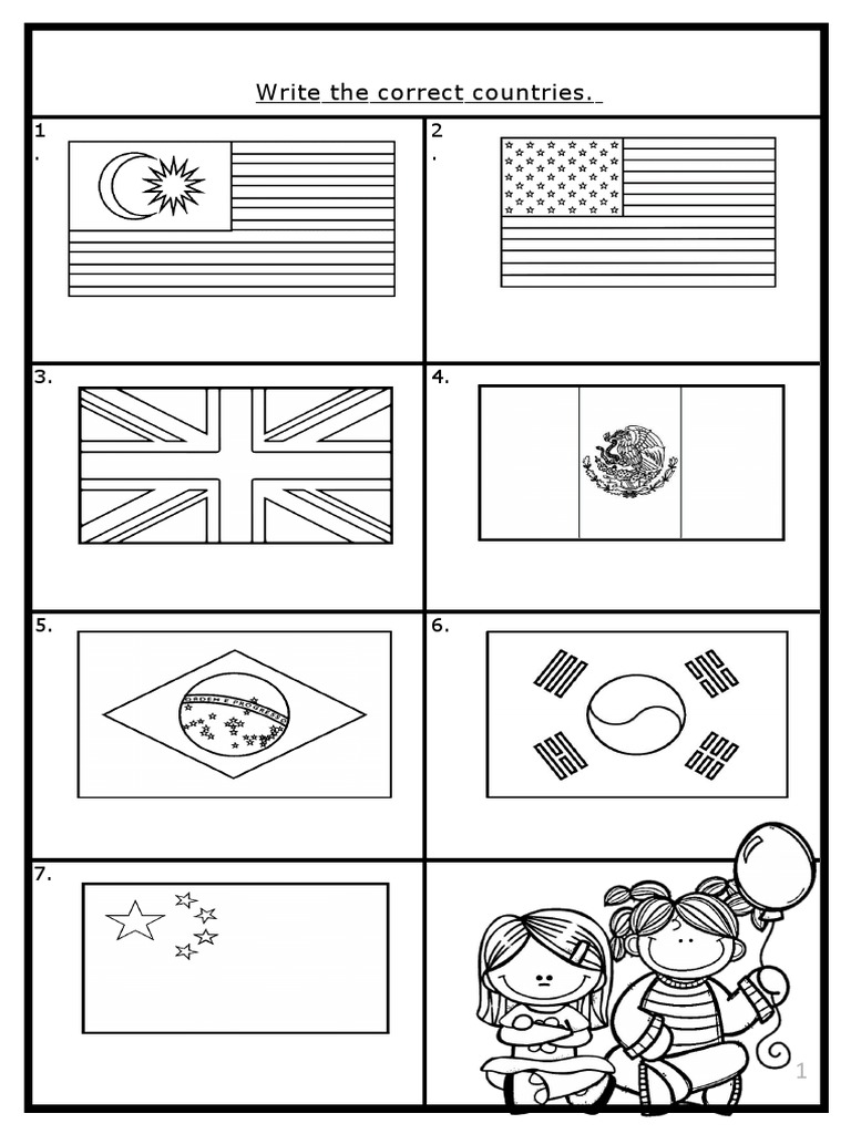 Write The Correct Countries | PDF