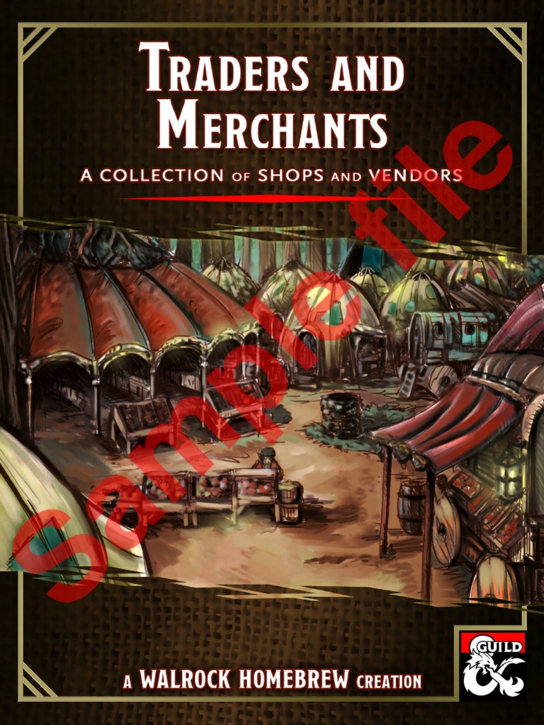 Merchants For DND 5e | PDF | Dungeons & Dragons