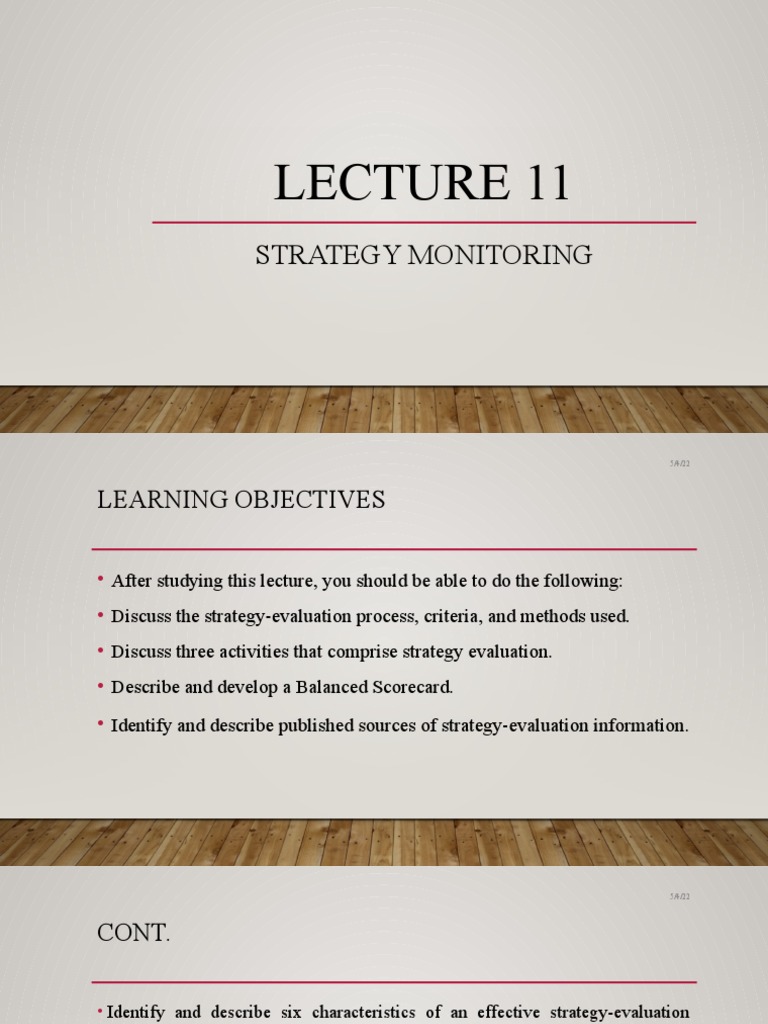 Strategy Monitoring | PDF | Strategic Management | Audit