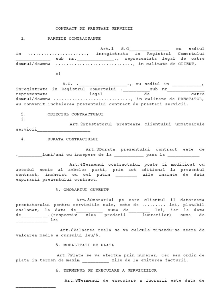 14 2 Contract de Prestari Servicii Model 2