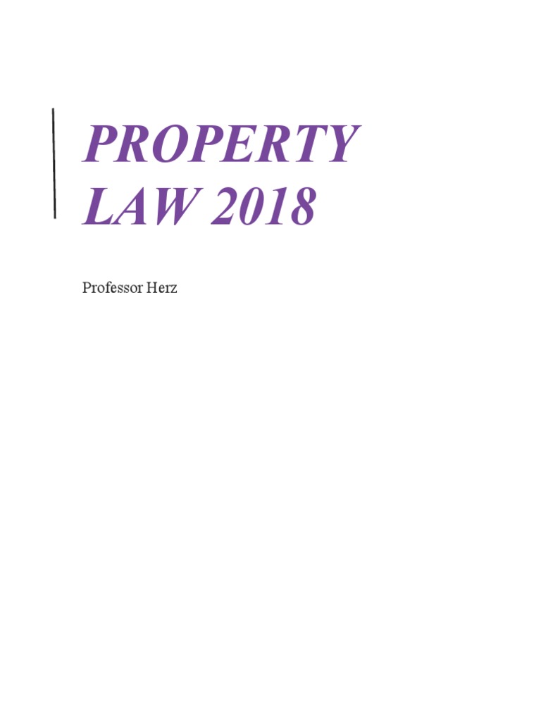 Property Outline | PDF | Fee Simple | Common Law
