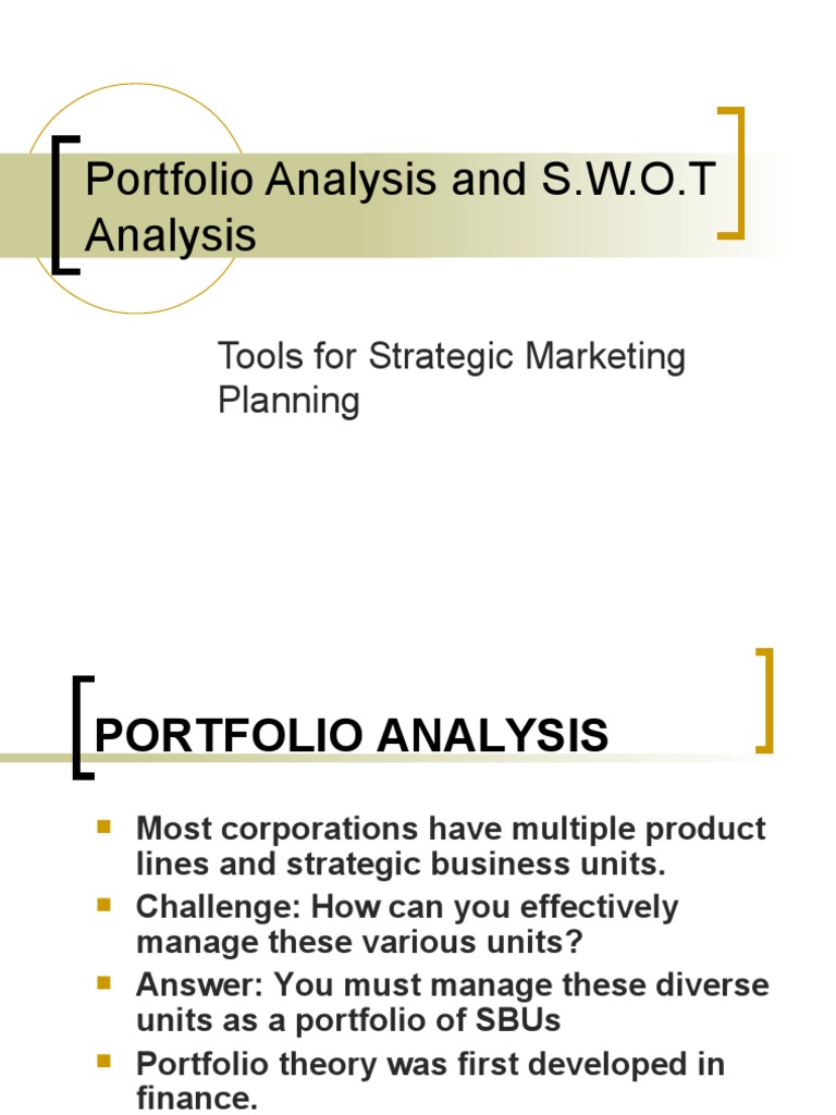Portfolio Analysis and SWOT | PDF | Swot Analysis | Business