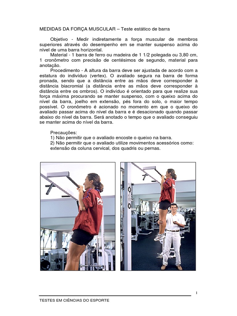 Teste de Força Muscular em Barra | PDF