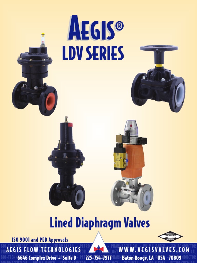 Teflon Lined Diaphragm Valve (AEGIS) | PDF | Valve | Stainless Steel