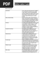 Belize Labour Law Quick Facts 2024 | PDF