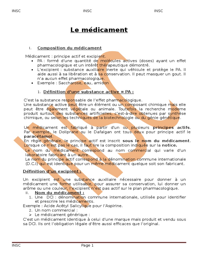 2 - Le Médicament | PDF | Sciences de la santé | Médecine