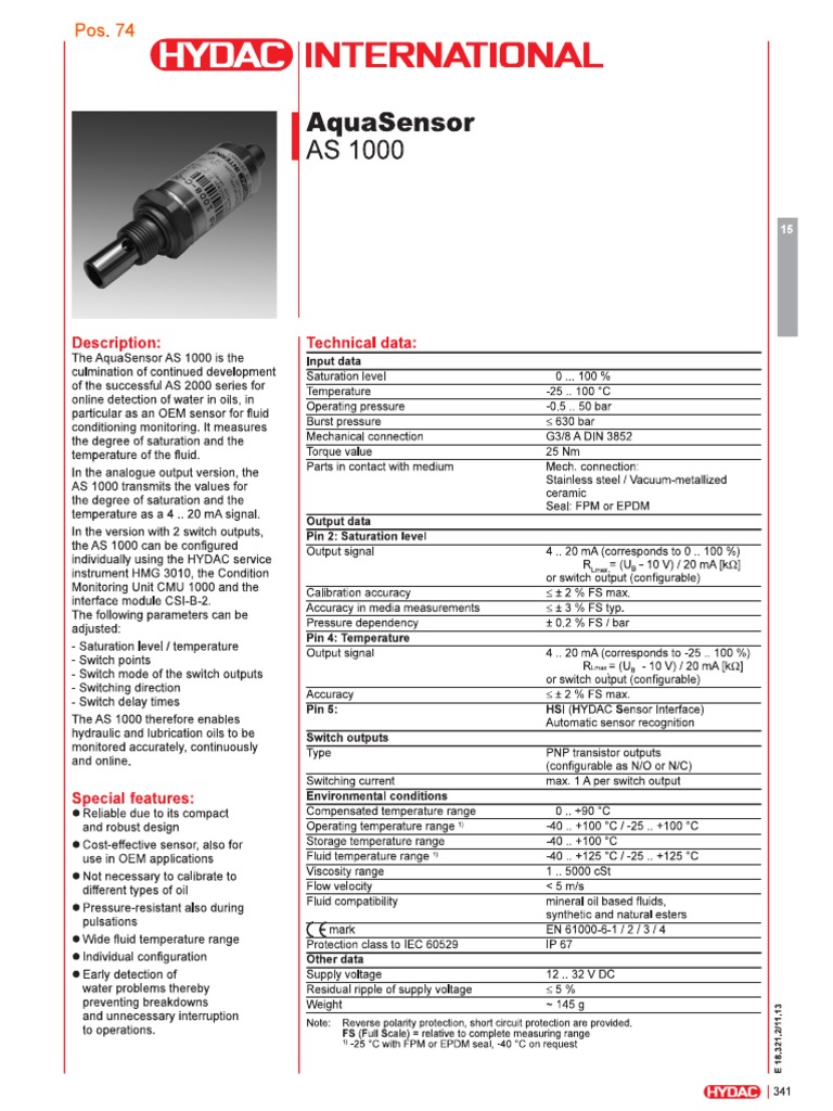 Aqua Sensor As1000 | PDF
