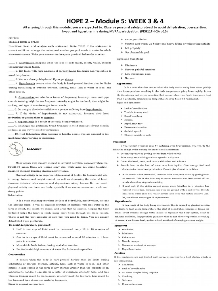 g11 q4 Hope Module 5 | PDF | Science & Mathematics