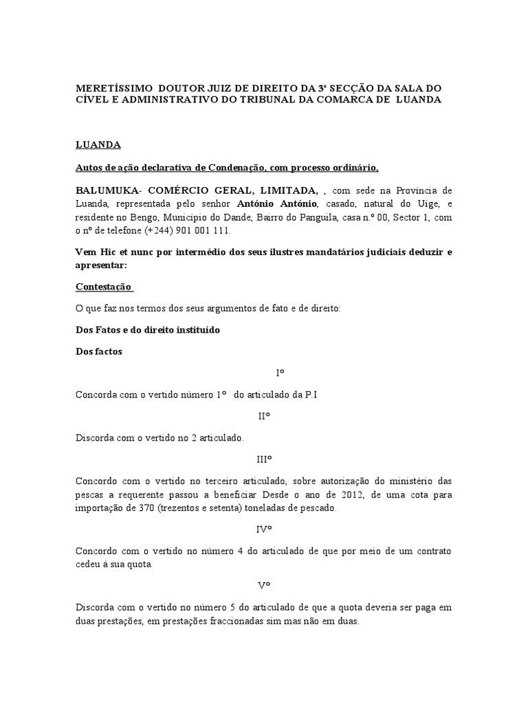 Acção Decrlarativa de Condenação | PDF | Justiça | Ética jurídica