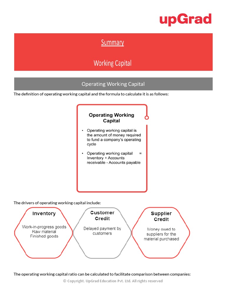Summary+Document +Operating+Working+Capital | PDF | Copyright ...
