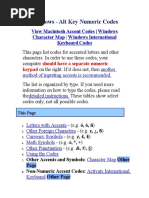 Alt Codes List - Alt Key Codes For Symbols, Special Characters | PDF ...