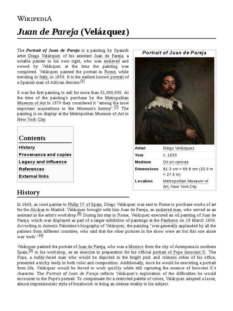 Juan - de - Pareja - (English Version) | PDF | Paintings | The Arts