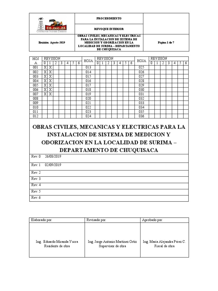 PROCEDIMIENTOS 36 - Revoque Interior | PDF | Yeso | Materiales