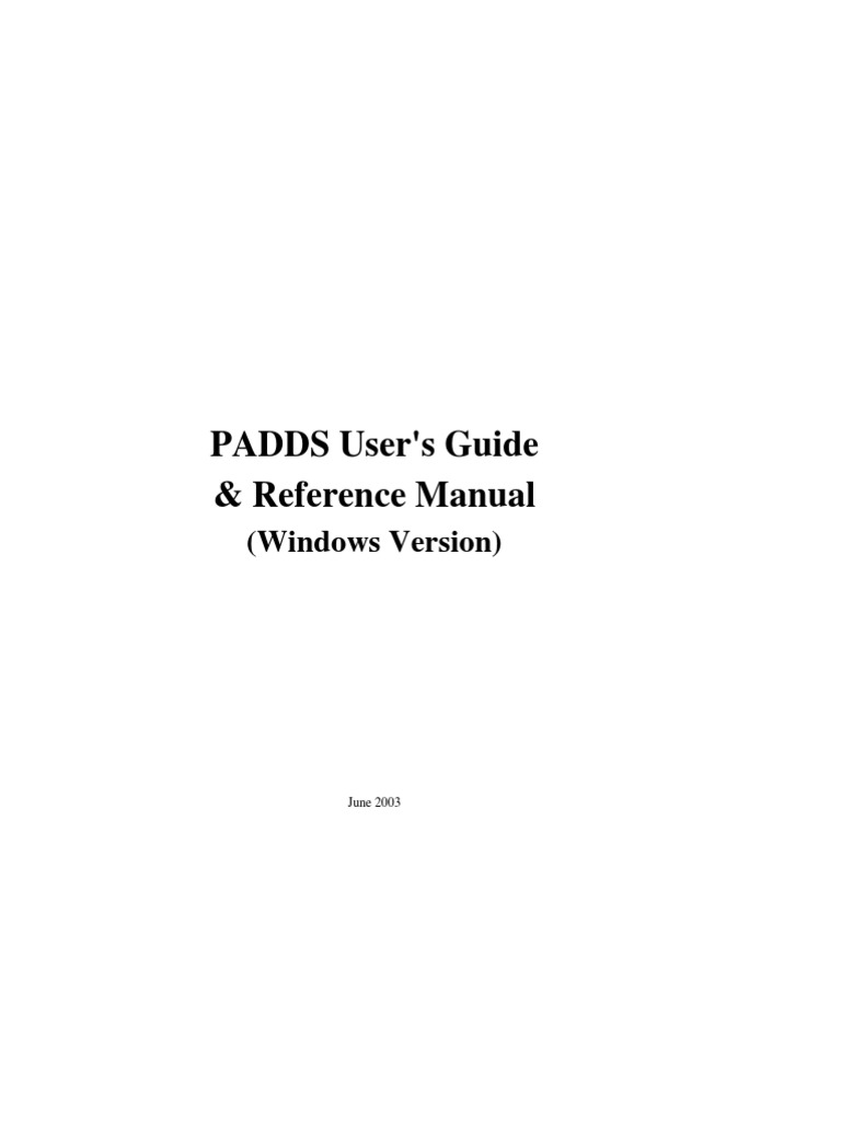 Padds Users Guide | PDF | Microsoft Windows | Software