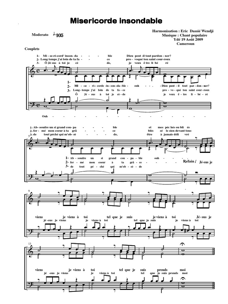 (Free Scores - Com) Misericorde Insondable 18619 | PDF