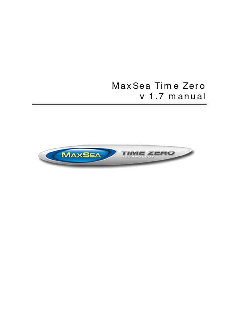 MaxSea Time Zero V 1.7 Manual | PDF | Icon (Computing) | Computer Keyboard