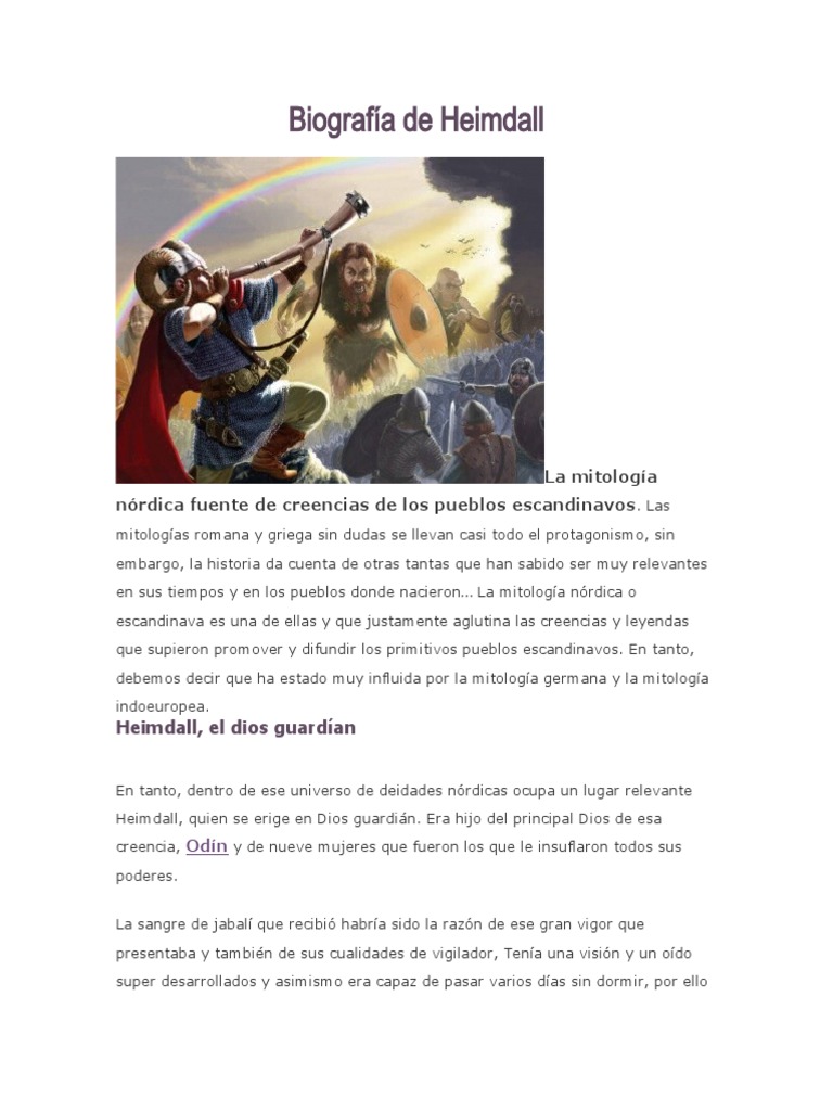 Biografía de Heimdall | PDF | Viajes | Religión y espiritualidad