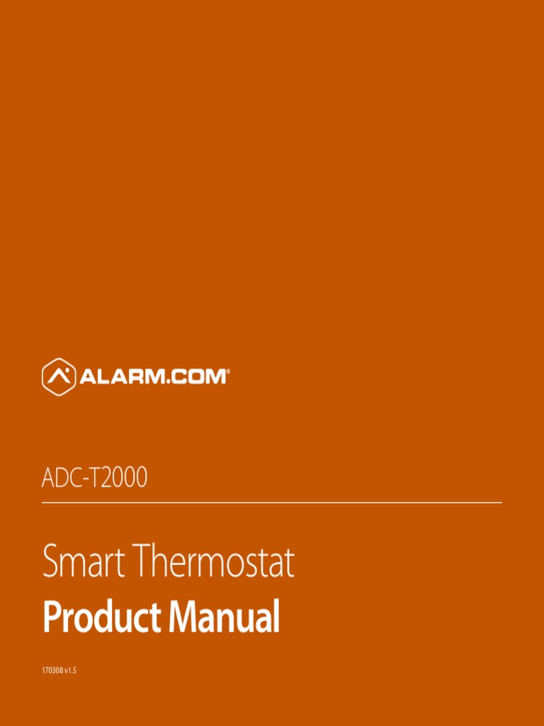 ADC-T2000 Smart Thermostat: User Guide Product Manual | PDF ...