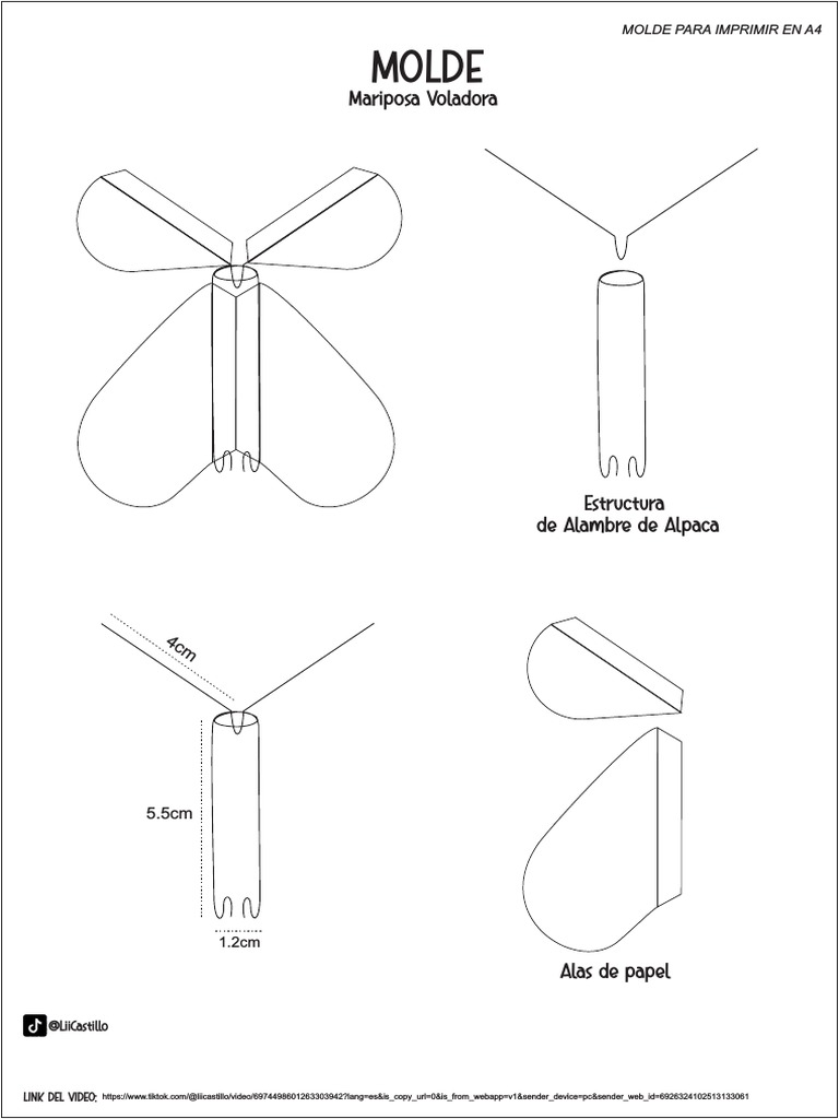 MOLDE Mariposa VOLADORA | PDF