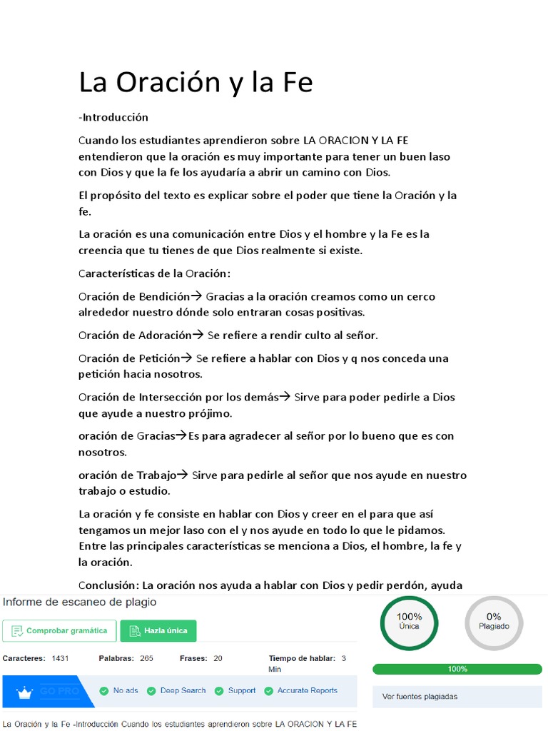 La Oración y La Fe | PDF | Autosuperación