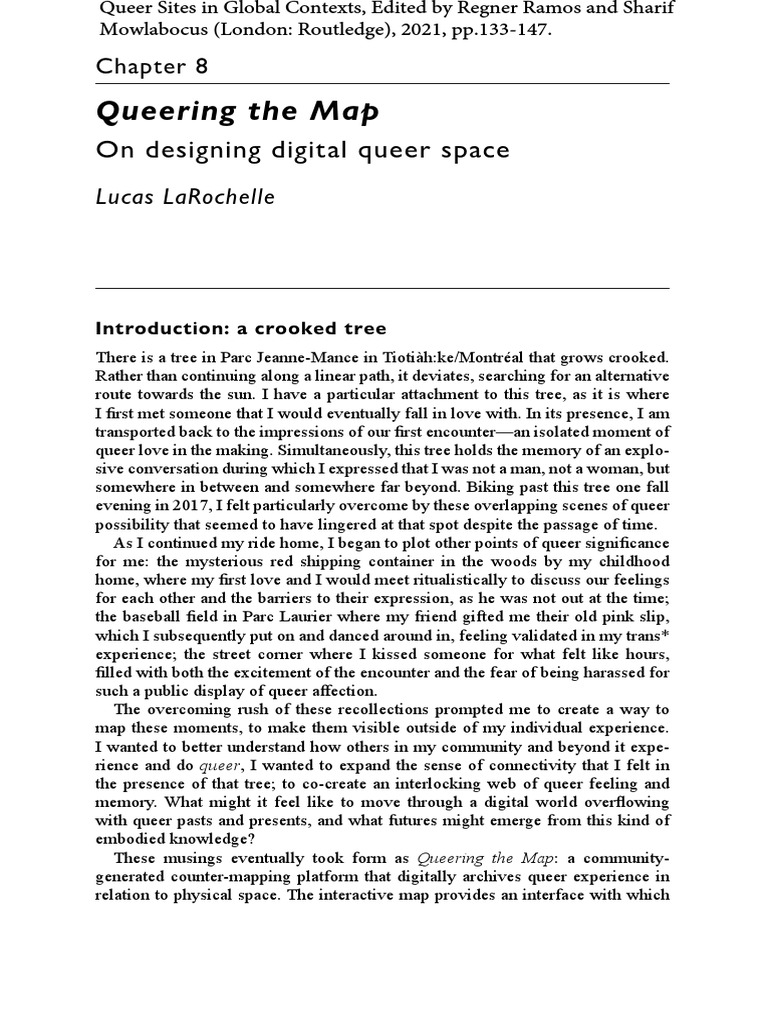10 Larochelle Queering | PDF | Space | Queer