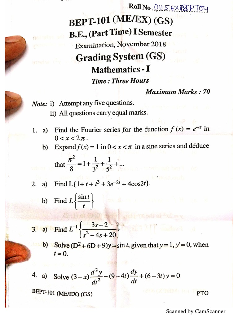 1 Sem Questions Paper 2018 | PDF