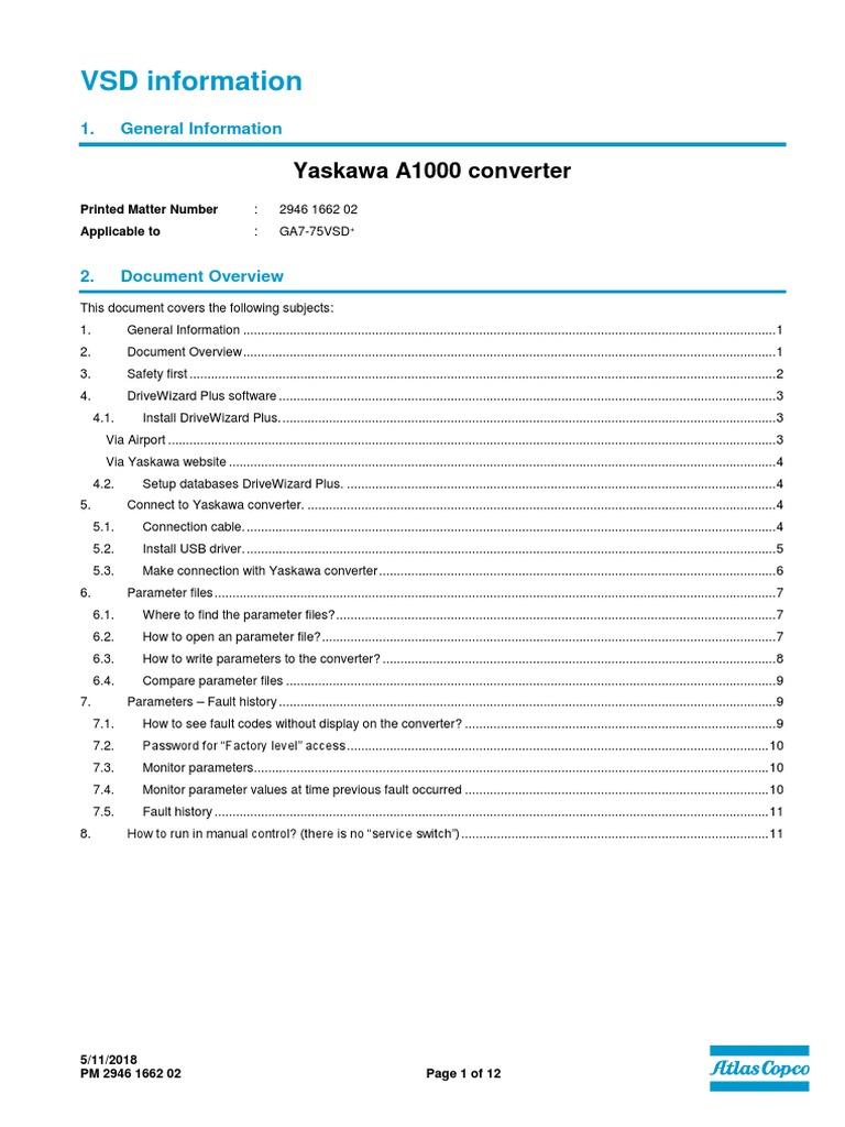 Yaskawa A1000 Instruction | Download Free PDF | Computer File | Electric Motor