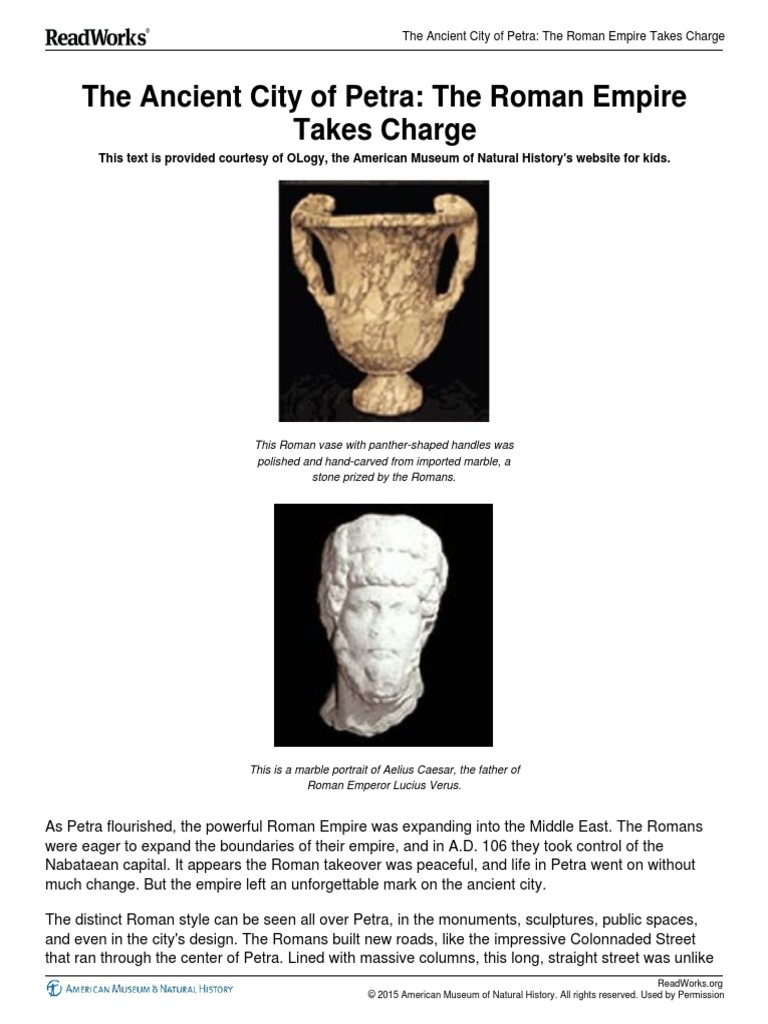 The Ancient City of Petra: The Roman Empire Takes Charge | PDF ...