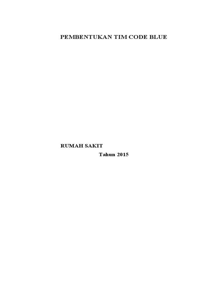 SK Pembentukan Tim Code Blue | PDF