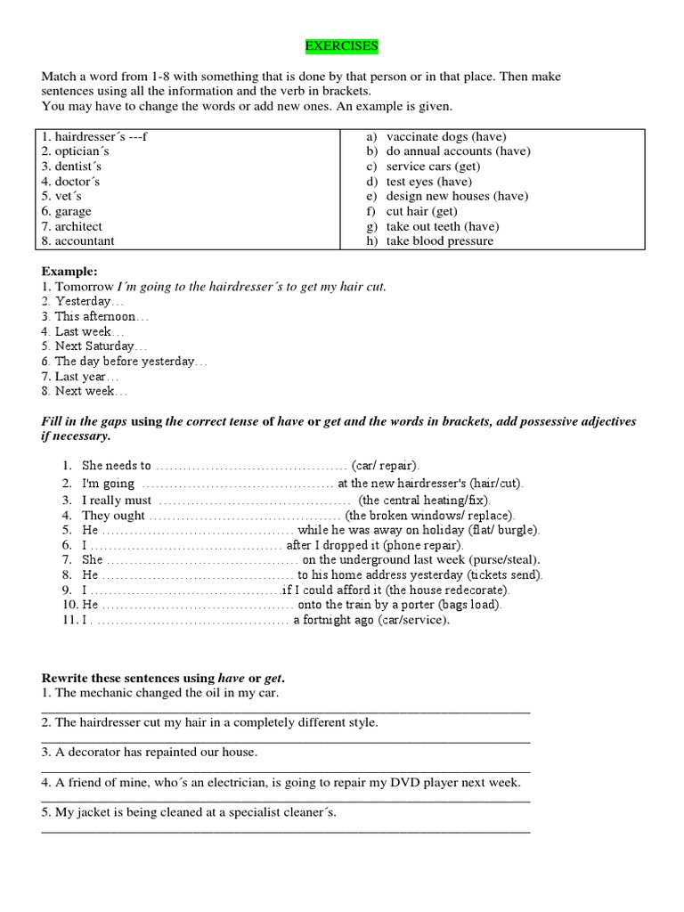 Causative Passive Explanation and Exercises 2 | PDF | Linguistic ...