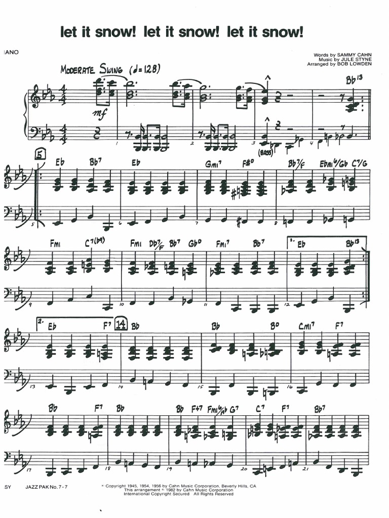 Let It Snow - Piano | PDF
