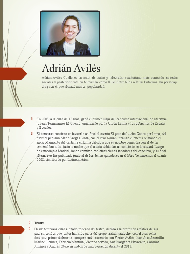 Adrián Avilés: Actor y Drag Kuki | PDF