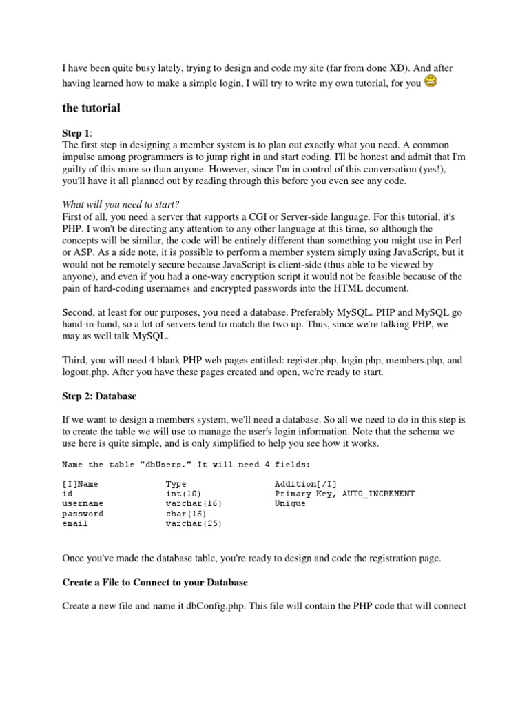 PHP Simple Login TUtorial | PDF | Information Technology Management ... PHP Simple Login TUtorial | PDF | Information Technology Management ...