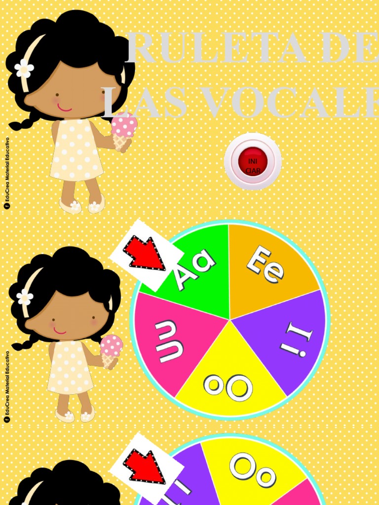 APRENDIENDO LAS VOCALES-RULETA DE LAS VOCALES-INTERACTIVO EDUCREA ...