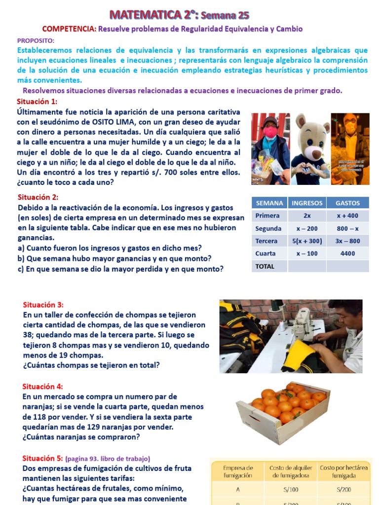 Resuelve Problemas de Regularidad Equivalencia y Cambio: Competencia | PDF