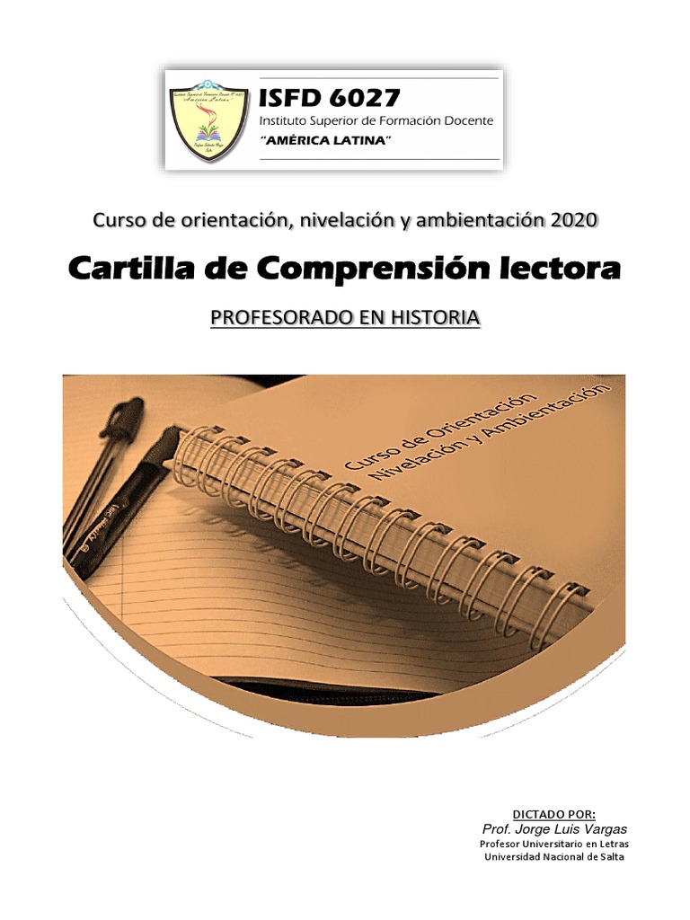 Cartilla Comprensión Lectora Historia | PDF | Comprensión lectora ...