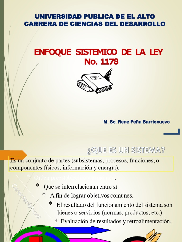 Diapositivas Ley 1178 | PDF | Administración Pública | Planificación