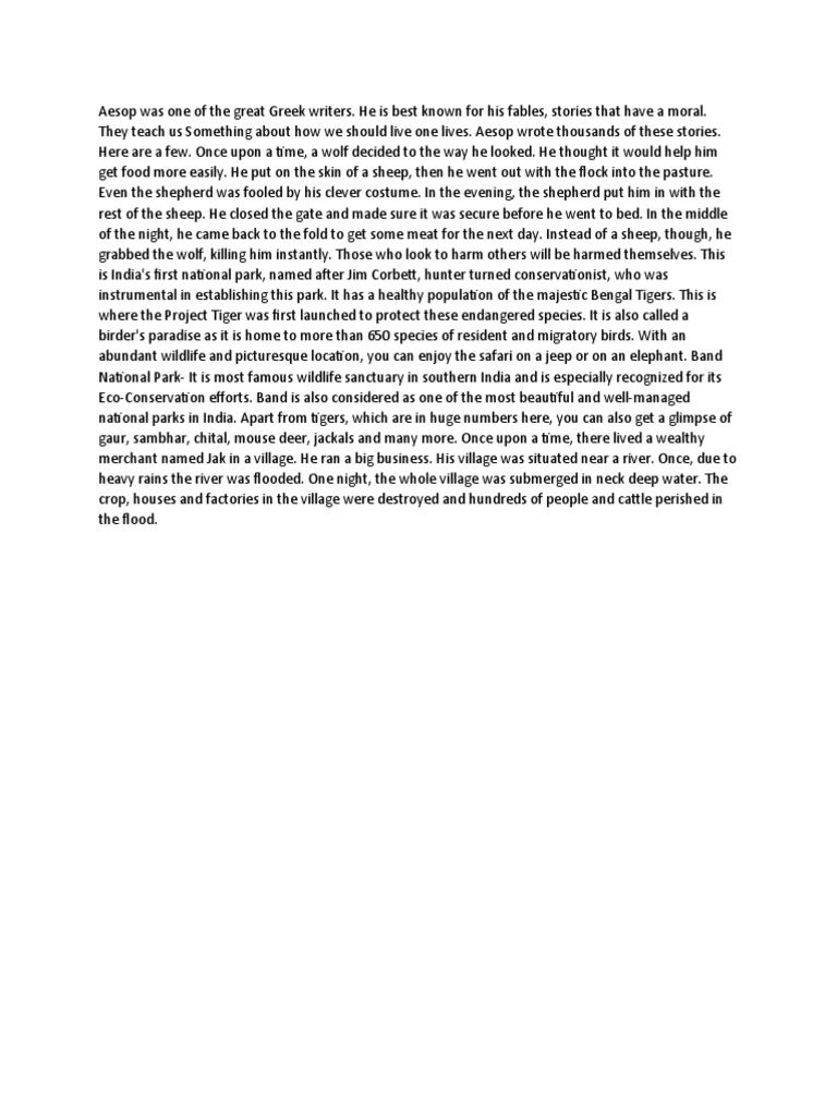 Aesop Was One of The Great Greek Writers | PDF