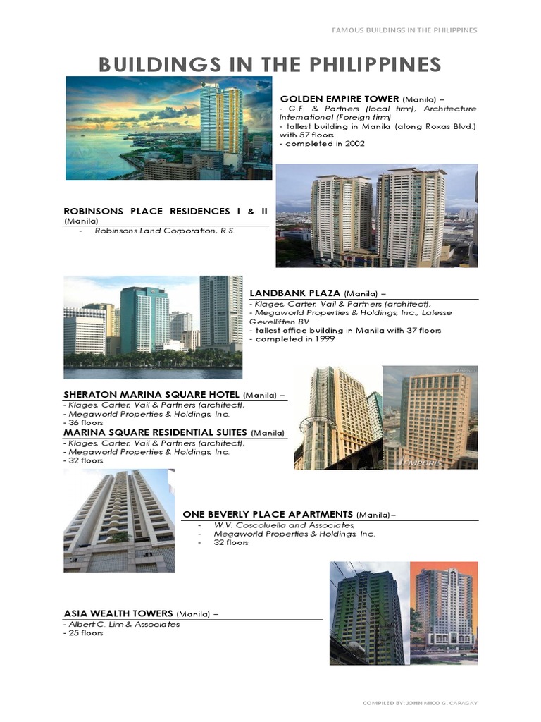 (PHILIPPINE ARCH) Famous and Tallest Buildings in The Philippines | PDF ...
