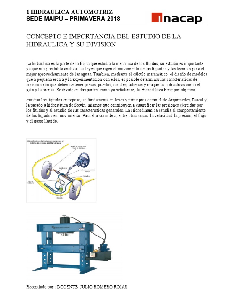Fundamentos Fisica Hidraulica | PDF | Presión | Densidad