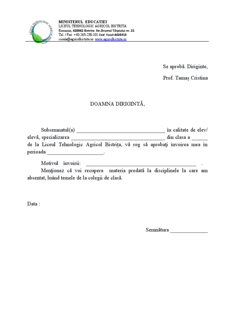 Cerere de Invoire | PDF