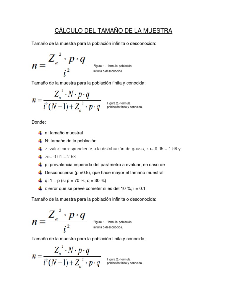 Cálculo Del Tamaño de La Muestra | PDF