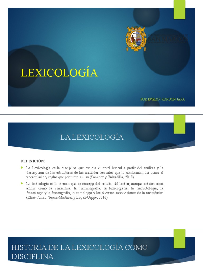 LEXICOLOGÍA | PDF